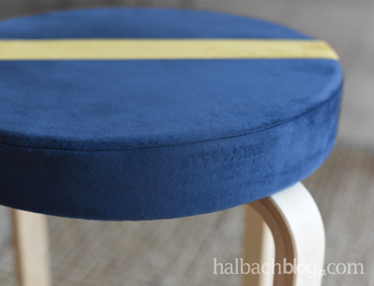 Rundes Sitzkissen aus Samt nähen · Halbachblog