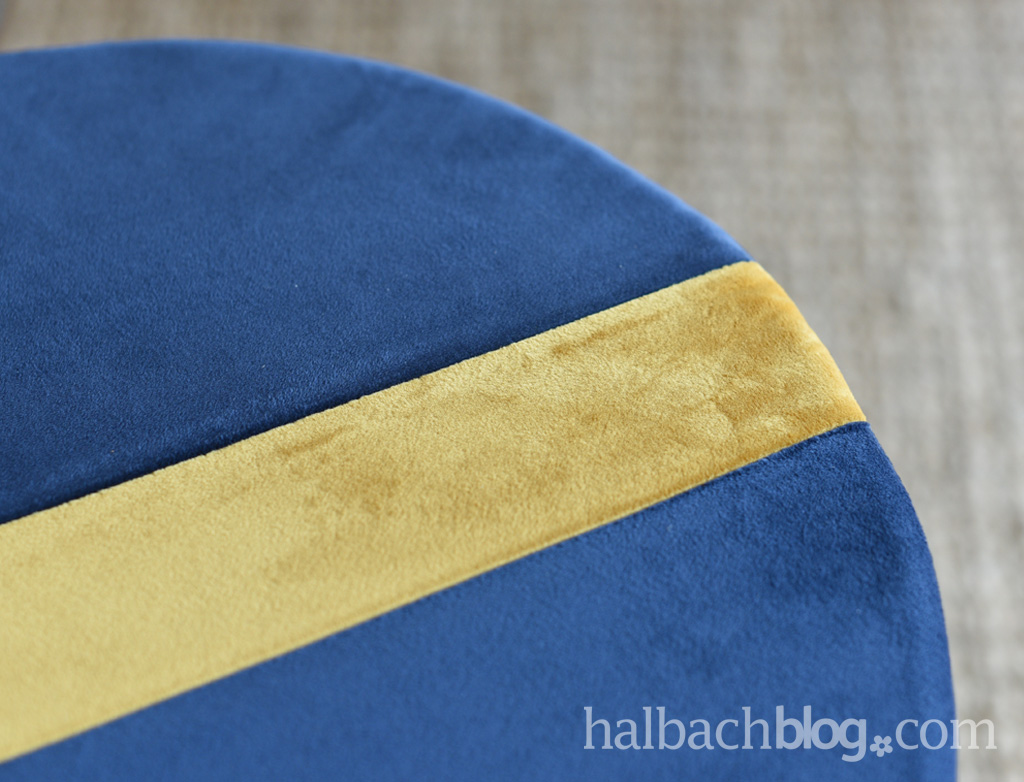 Rundes Sitzkissen aus Samt nähen · Halbachblog