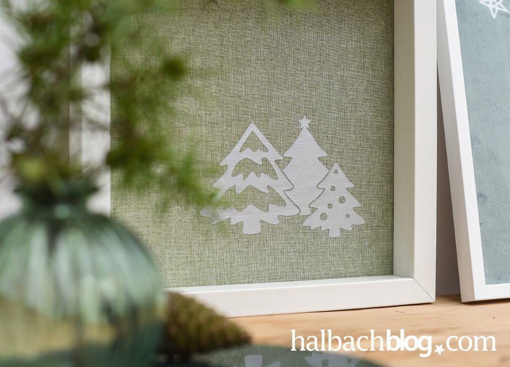 Wie im Winterwald: DIY-Plotter-Stoff-Bilder · Halbachblog