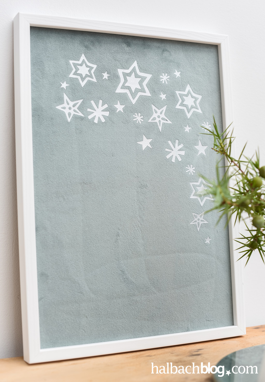Wie im Winterwald: DIY-Plotter-Stoff-Bilder · Halbachblog